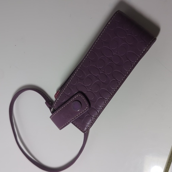Coach | Bags | Coach Purple Cell Phone Holder W Key Chain Strap | Poshmark
